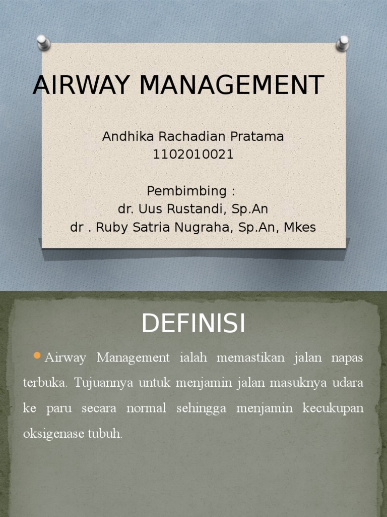 Airway Management | PDF