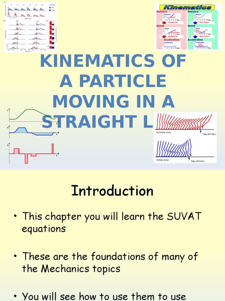 SUVAT Equations for Particle Motion | PDF | Acceleration | Equations Of ...