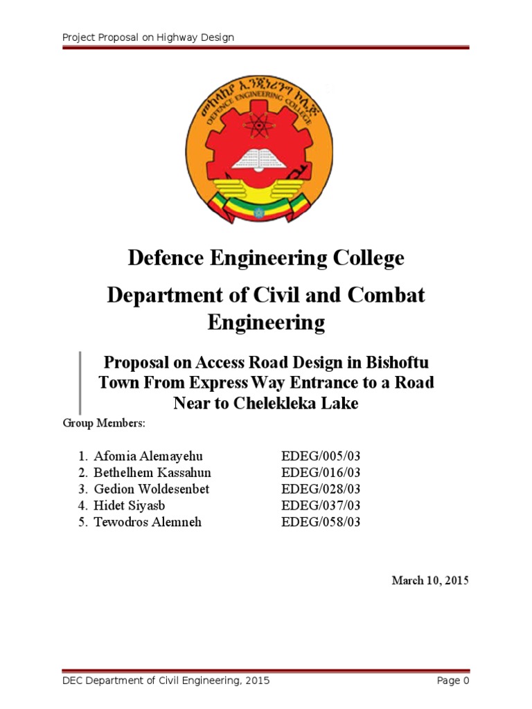 PROPOSAL For Highway | PDF | Traffic | Highway