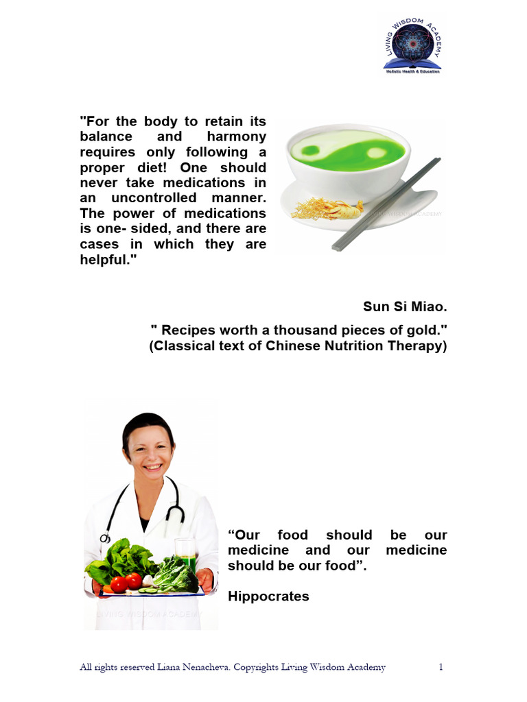 Free Ebook Food As Medicine | PDF | Diet (Nutrition) | Nutrients