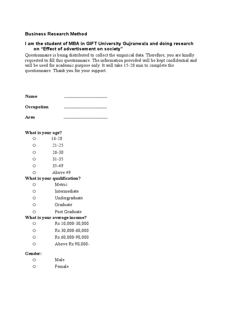 Likert Scale Questionnaire | PDF | Business