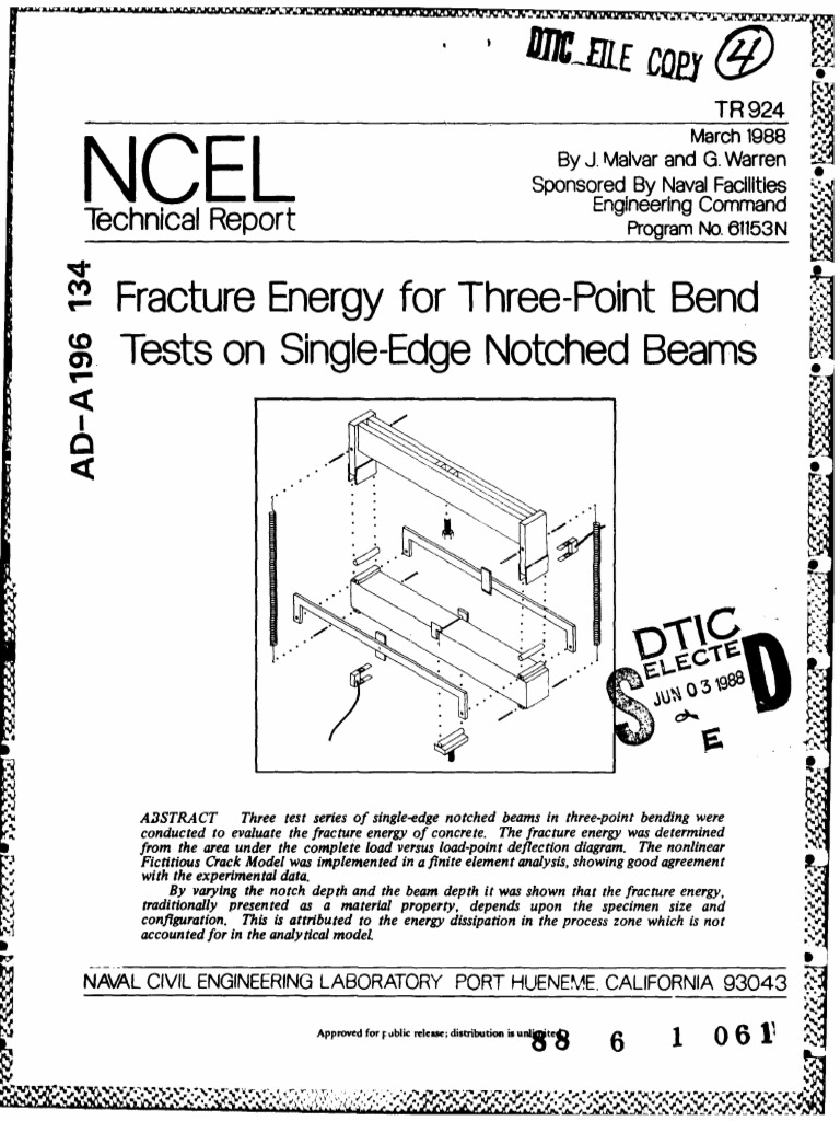 Fracture Energy For Three-Point Bend Tests On Single Edge Notched Beams ...