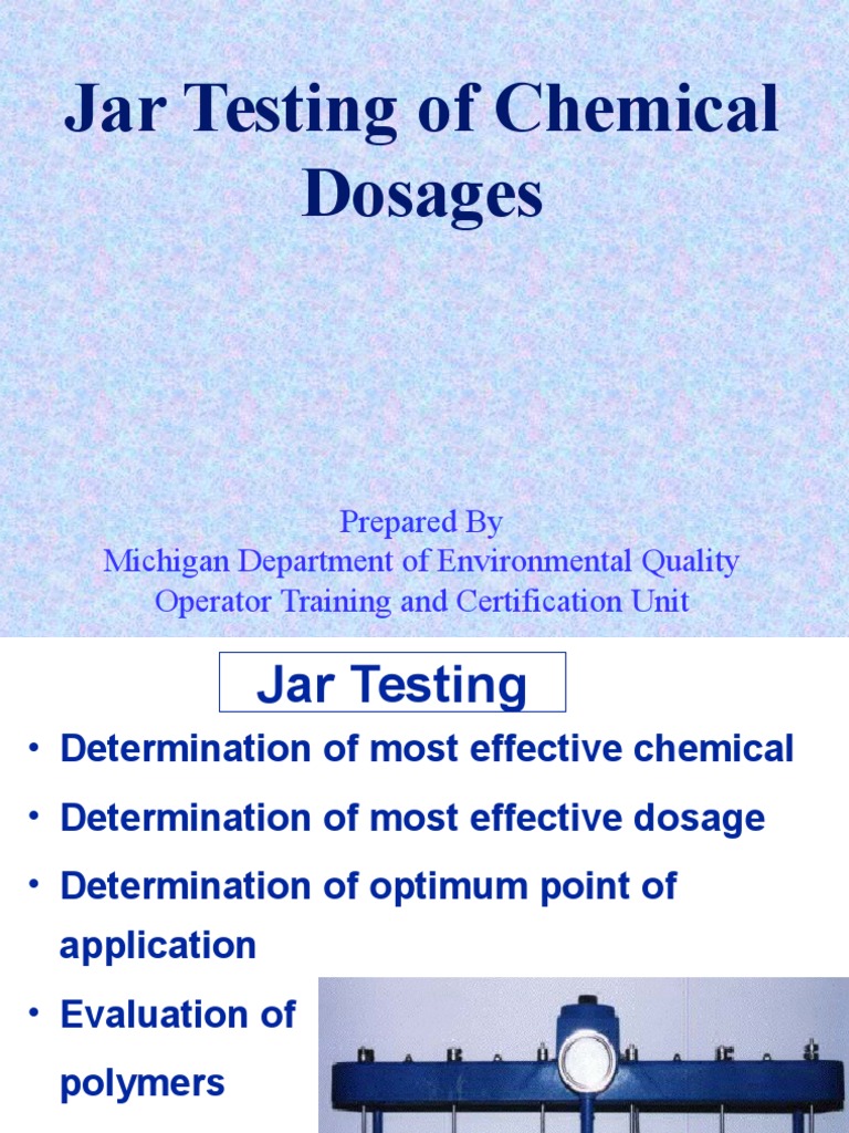 Jar Testing of Chemical Dosages | PDF | Technology & Engineering