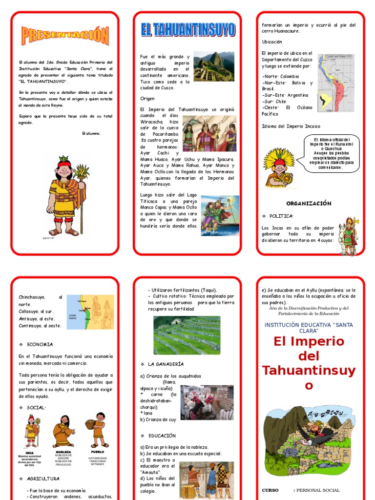 Triptico El Tahuantinsuyo