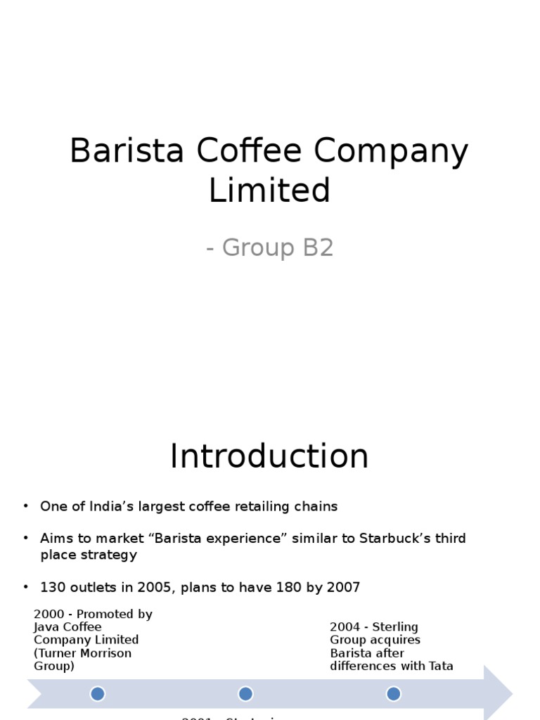 Barista Coffee Company Limited: - Group B2 | Download Free PDF ...