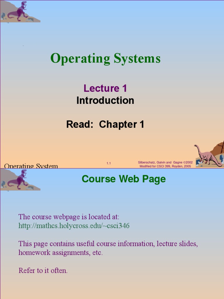 Operating Systems: Read: Chapter 1 | PDF | Operating System | Scheduling (Computing)
