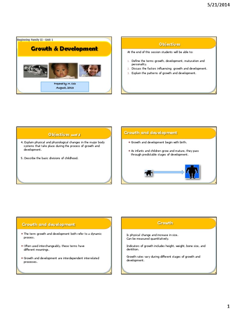 Growth and Development | PDF | Infants | Child Development