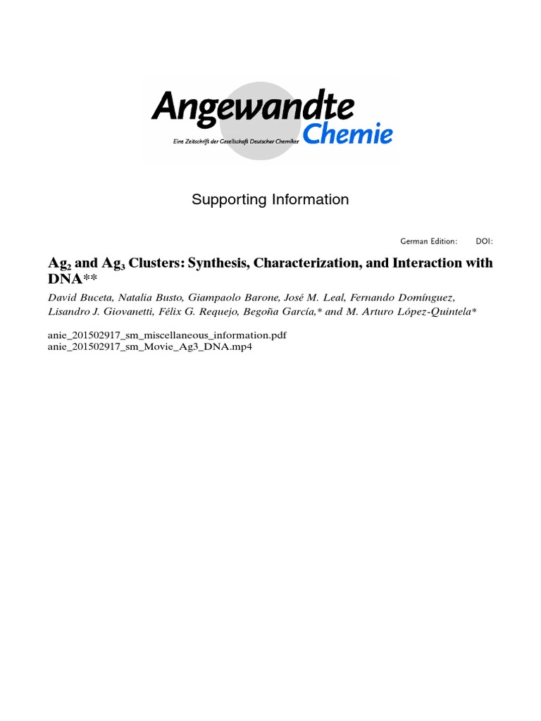 Ag2 And Ag3 Clusters Synthesis Characterization And Interaction With