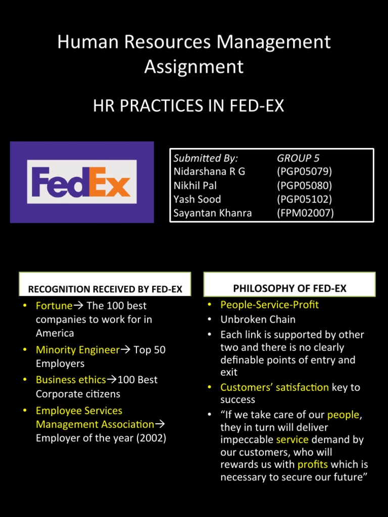 Fedex HR Practices | PDF | Employment | Leadership