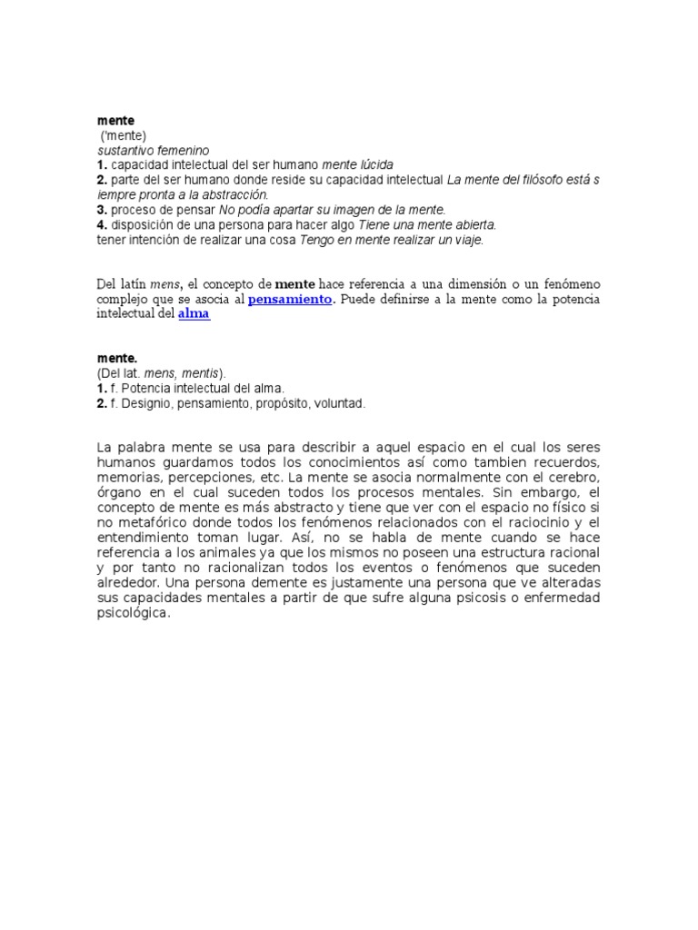 Mente | PDF