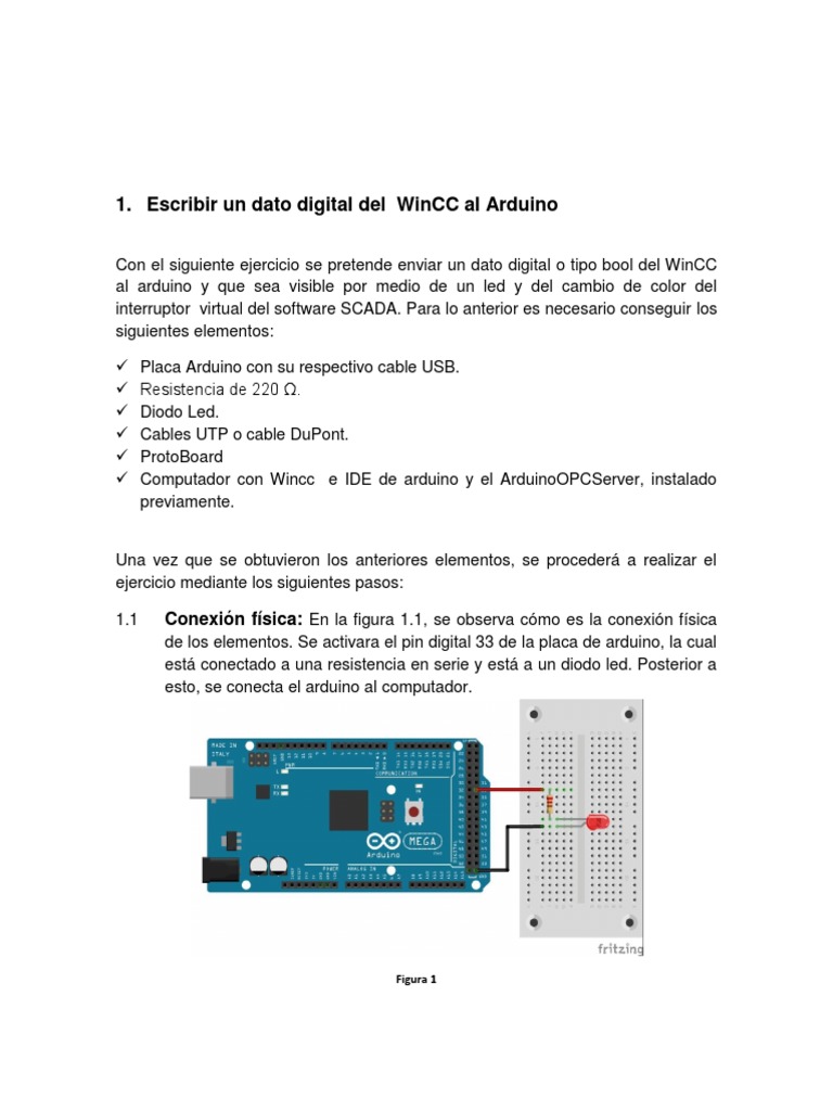 Tutorial Arduino y WinCC | PDF | Arduino | Diodo emisor de luz