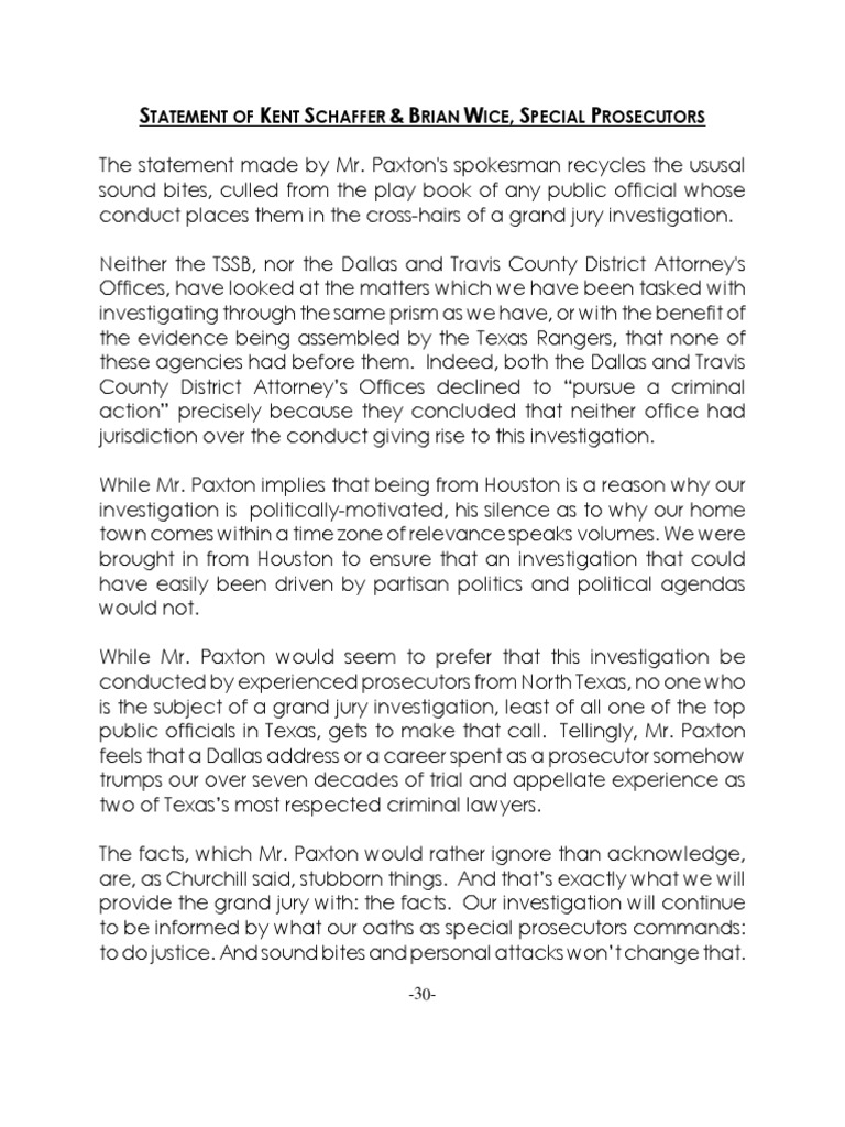 Statement of Kent Schaffer Brian Wice | PDF