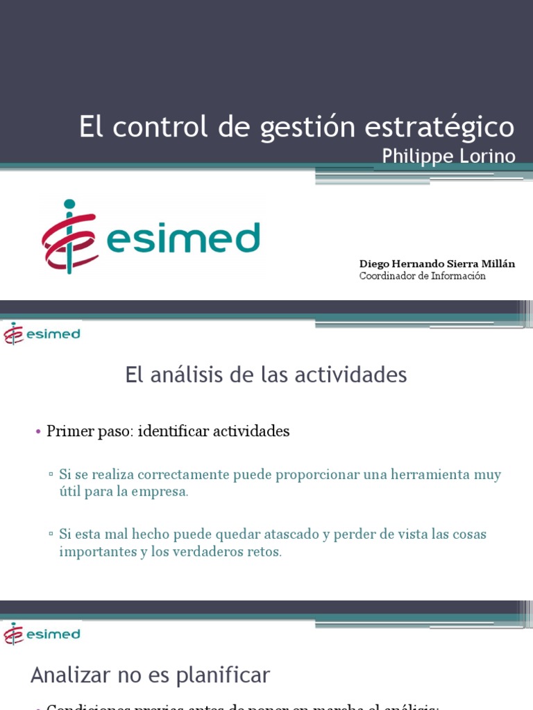 El Control de Gestión Estratégico | PDF | Planificación | Información