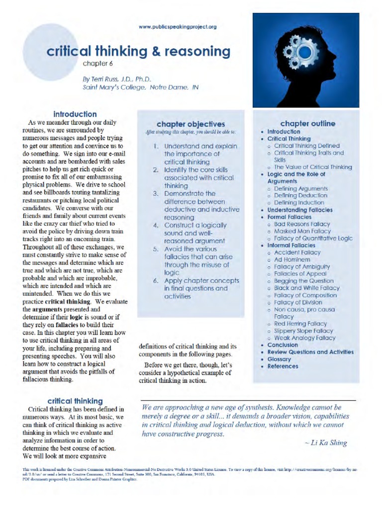 Critical Thinking and Reasoning | PDF | Argument | Fallacy