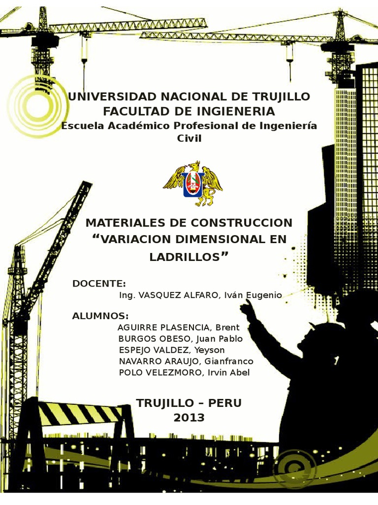 Variación Dimensional en Ladrillos | PDF | Hormigón | Ingeniería