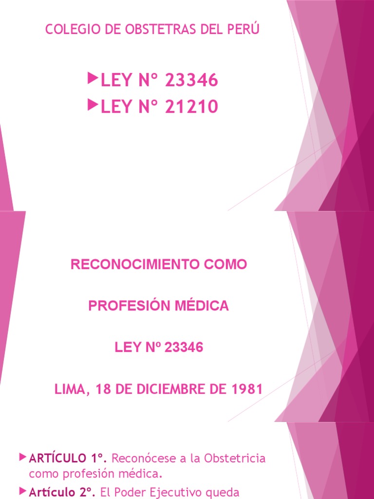 Leyes y Creación del Colegio de Obstetras | PDF | Perú | Información ...