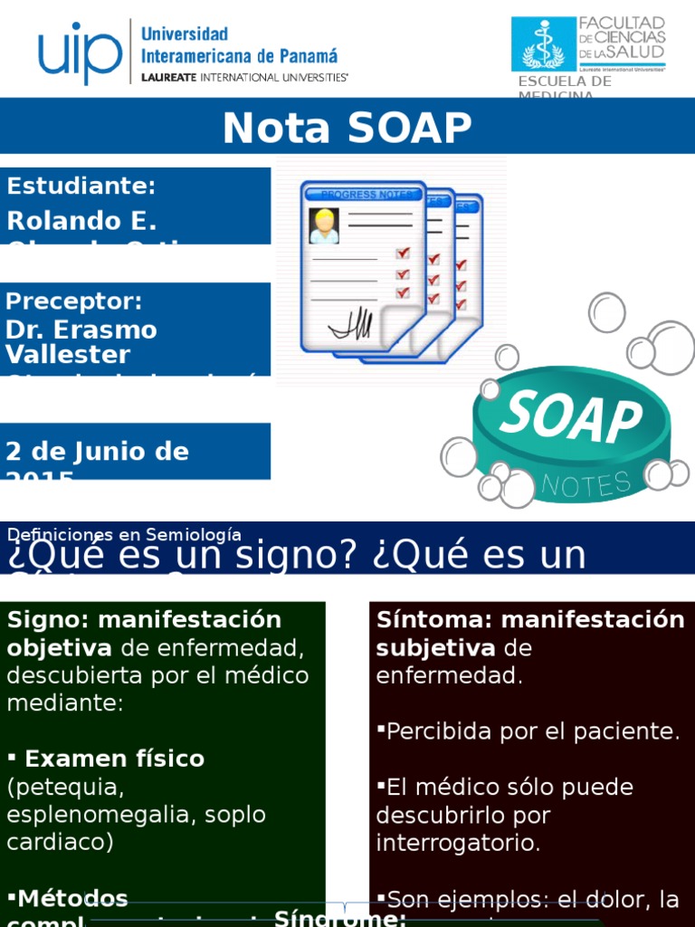 Nota SOAP | Medicina CLINICA | Medicina | Prueba gratuita de 30 días ...