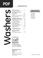 User Manual Maytag MVW4505MW (English - 20 Pages) | PDF | Washing ...