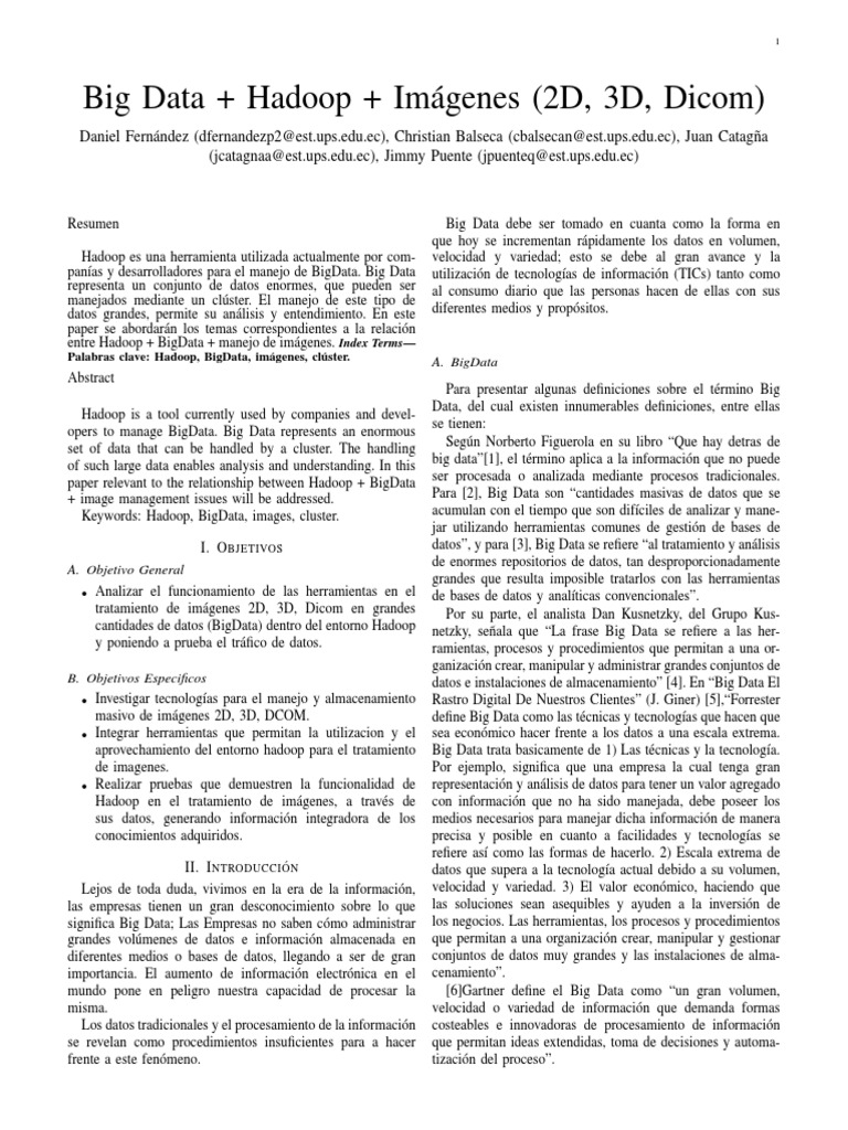 Proyecto Bigdata Hadoop | PDF | Grupo de computadoras | Apache Hadoop