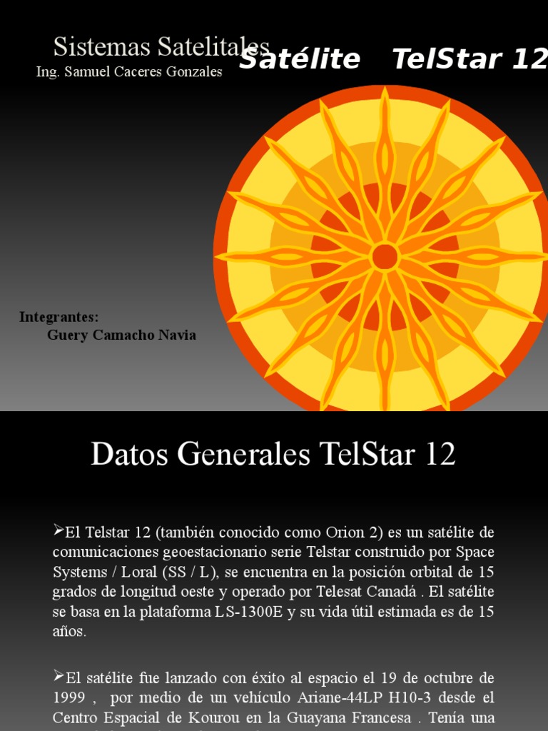 TelStar 12 | PDF | Satélite de Comunicaciones | Astronáutica