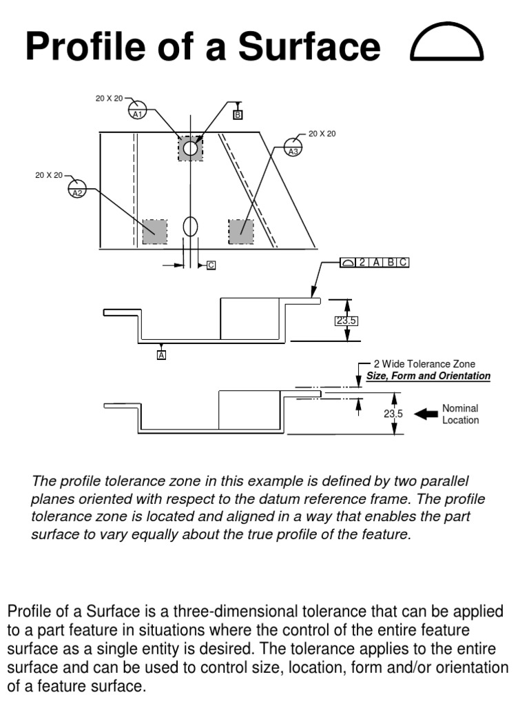 Profile of A Surface: Size, Form and Orientation | PDF | Engineering ...