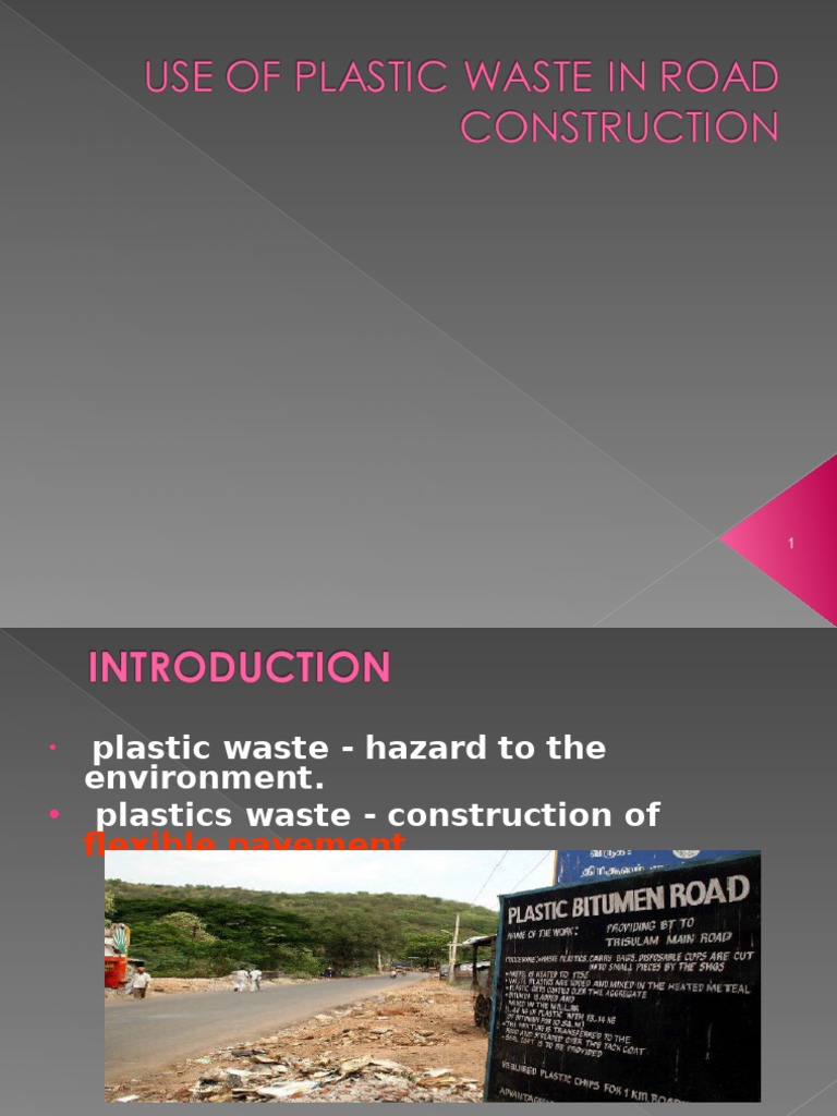 Use of Plastic Waste in Road Construction | PDF | Plastic | Polyethylene