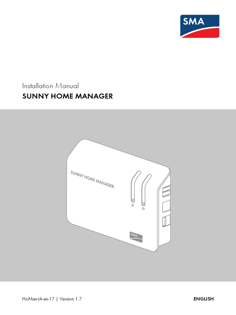 Sma Sunny Home Manager Installation Manual | PDF | Photovoltaic System ...