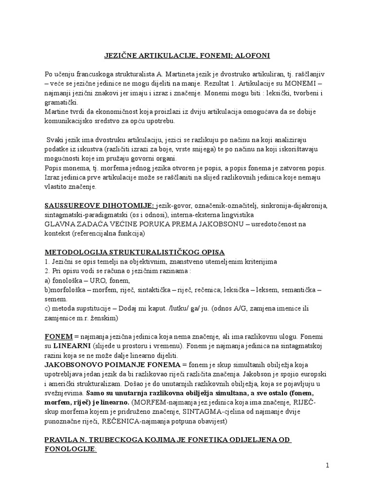 Fonetika I Fonologija | PDF