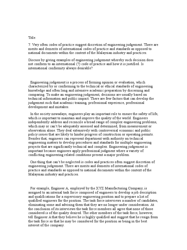 Essay 2 | Engineer | Engineering