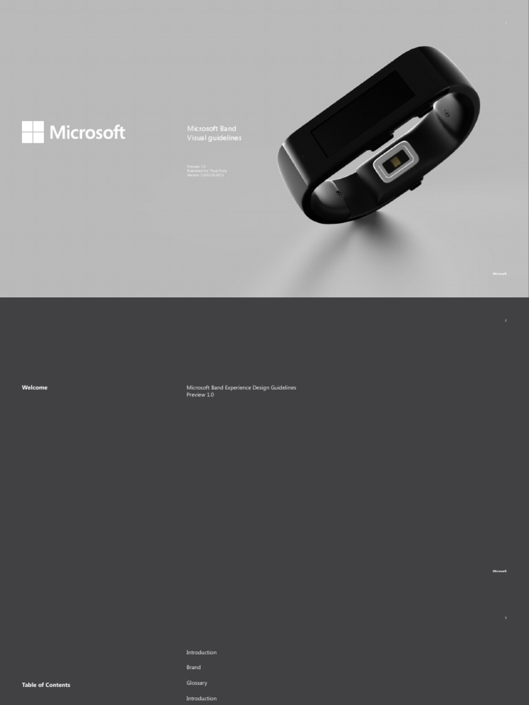 Microsoft Band Visual Guidelines | PDF | I Phone | Windows Phone