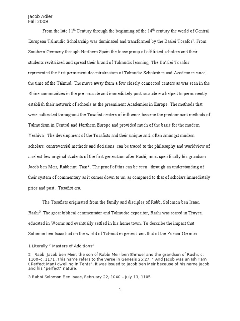 Jacob Adler Fall 2009 | PDF | Talmud | Judaism