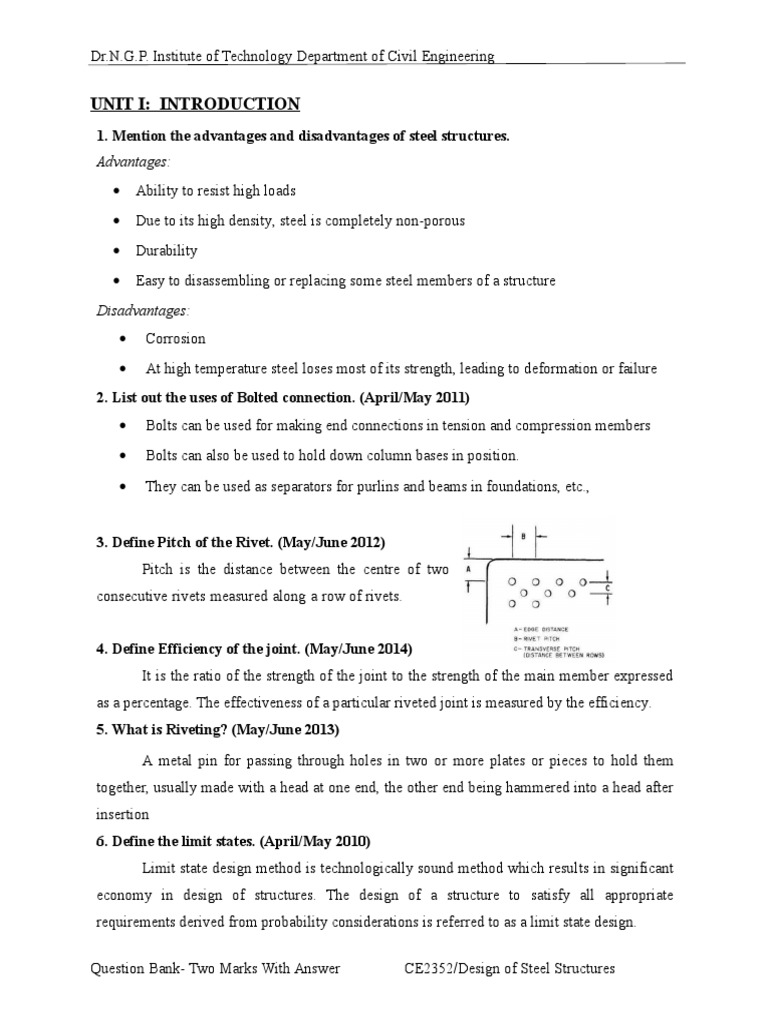 Ce2352 Dss 2 Marks With Answer Pdf Buckling Beam Structure