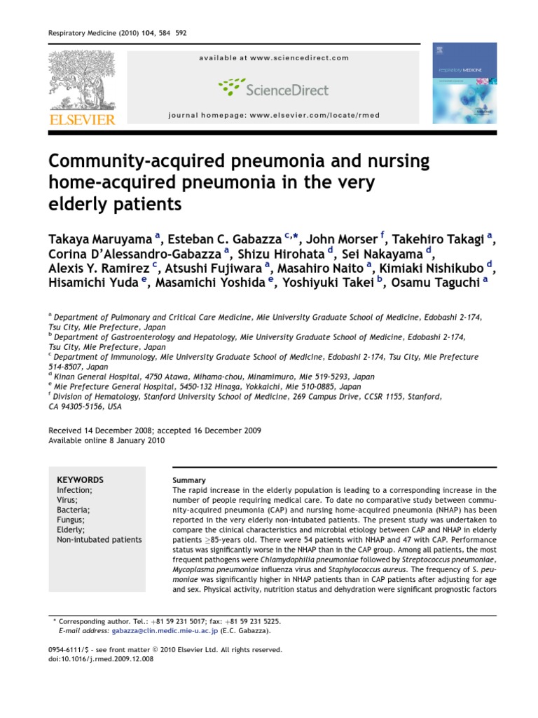 Elderly Pneumonia | PDF | Pneumonia | Infection