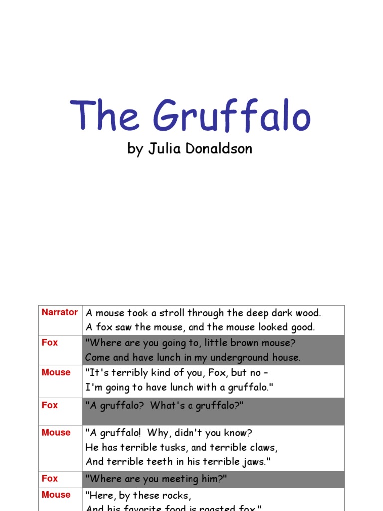 The Gruffalo Play | Download Free PDF | Snake | Owl