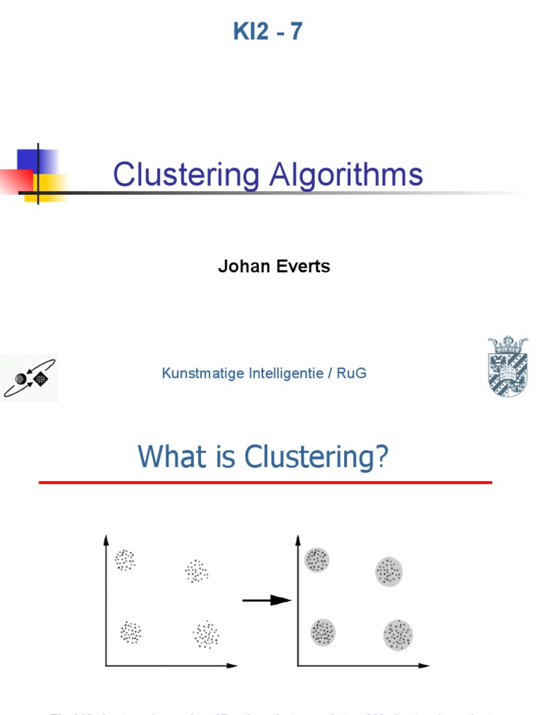 Ki2 s07 Clustering Algorithms | PDF | Cluster Analysis | Algorithms And Data Structures