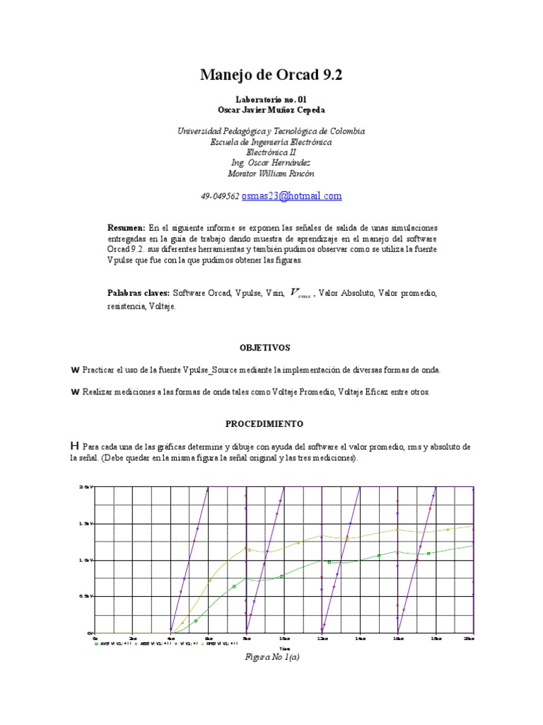 Uso de Vpulse en Orcad 9.2 | PDF