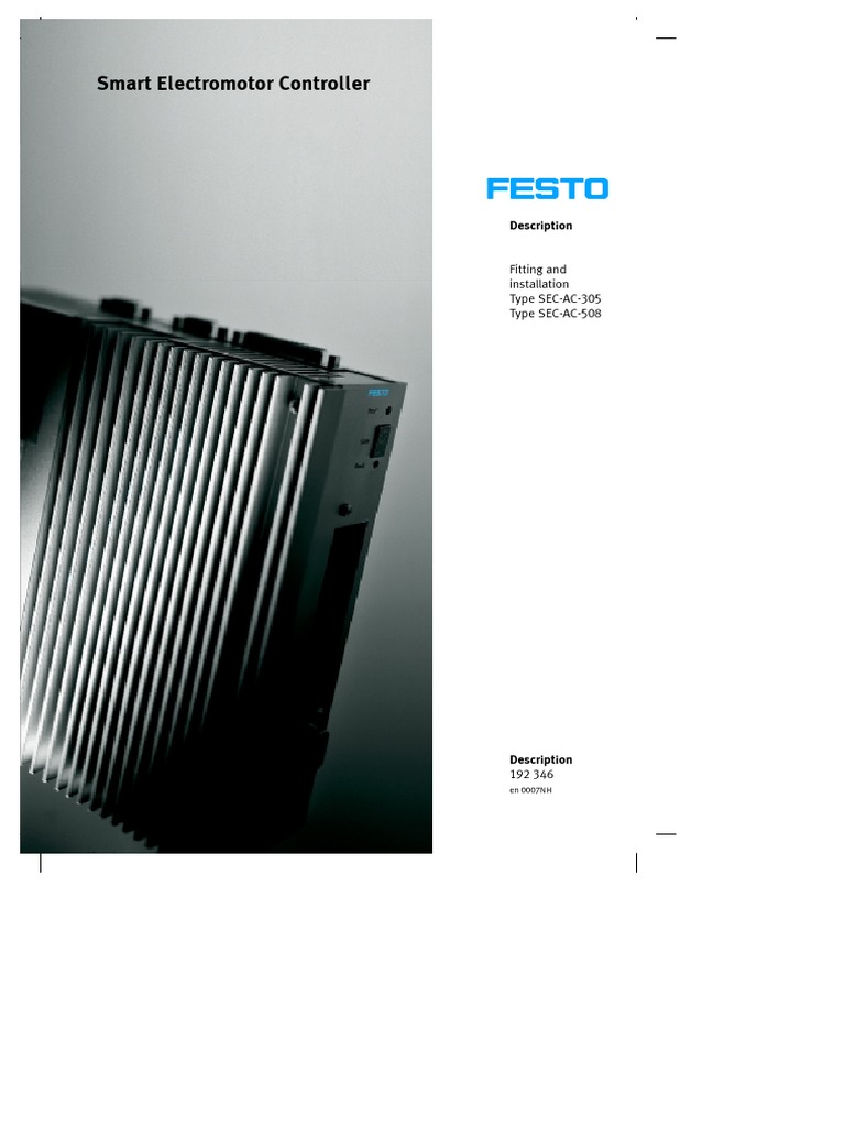 Manual Servo Motor Festo SEC-AC-305 | PDF | Electrical Connector ...