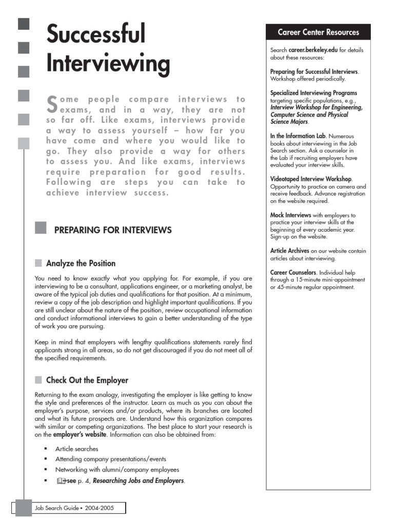 Guide to Interviewing | Interview | Question