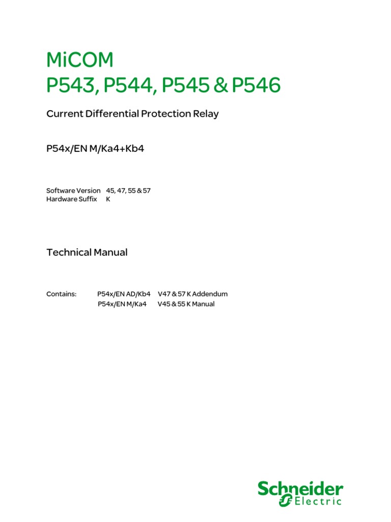 3 Schneider P546 kb4 | PDF | Relay | Ac Power