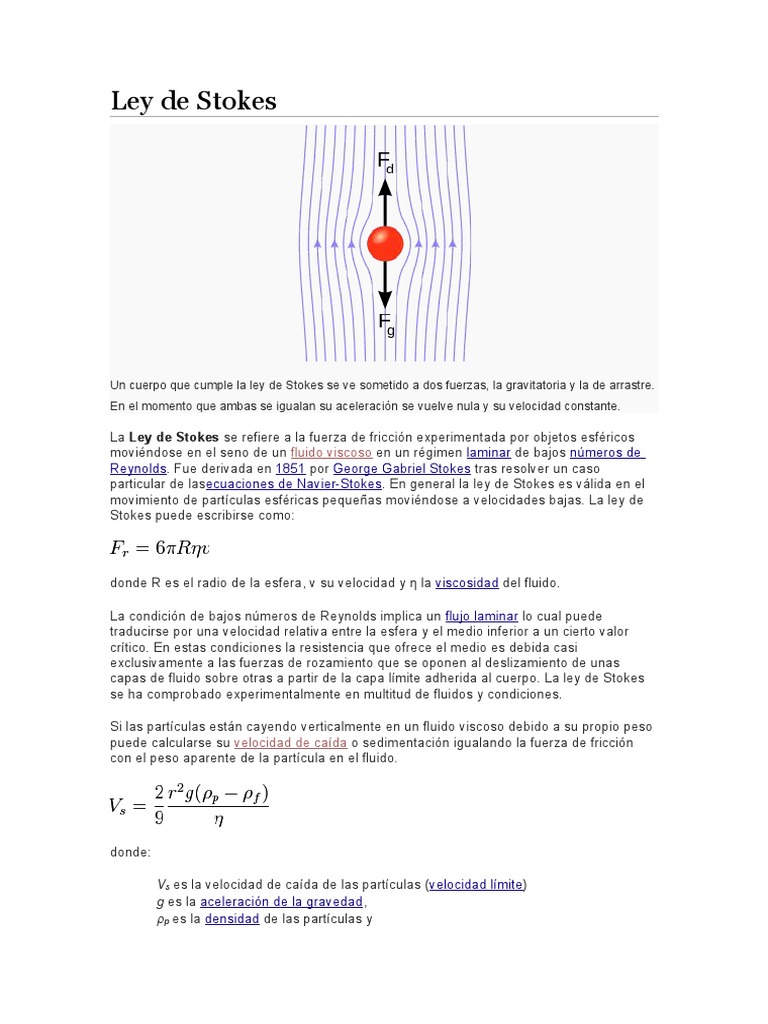Ley de Stokes | PDF | Materia suave | Física