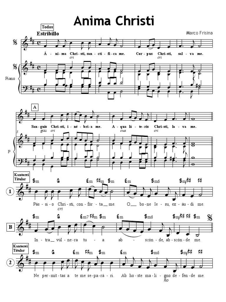 Anima Christi (Marco Frisina) | PDF