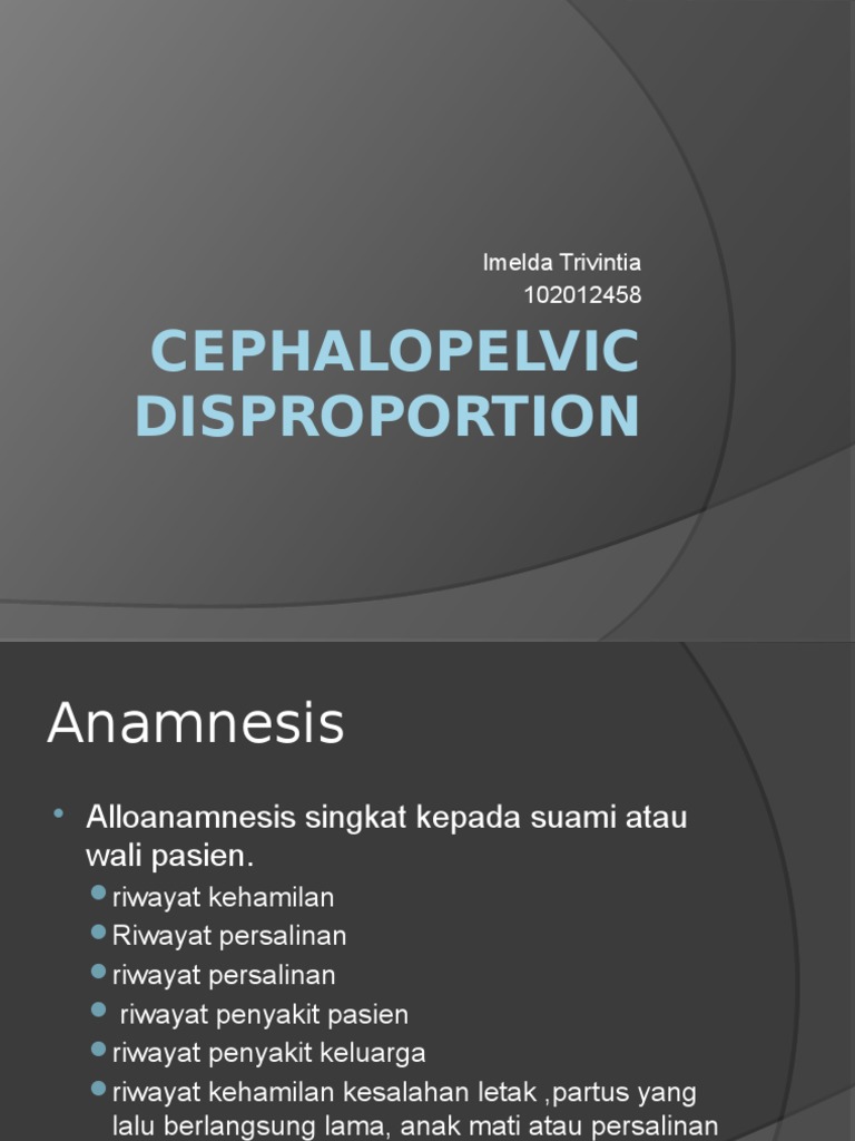 Cephalopelvic Disproportion | PDF