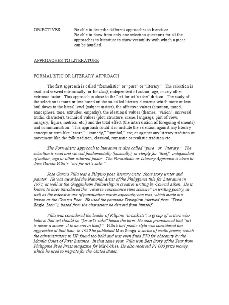 Exploring Literary Approaches | PDF | Psychological Concepts | Poetry