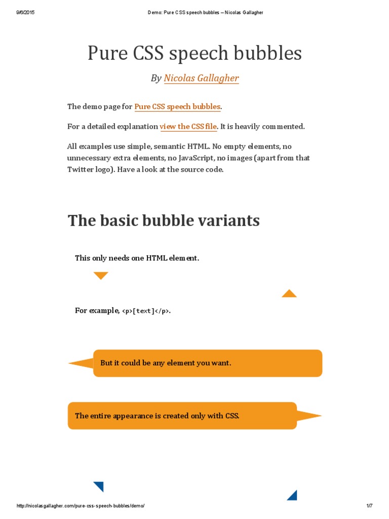 CSS Speech Bubbles | PDF