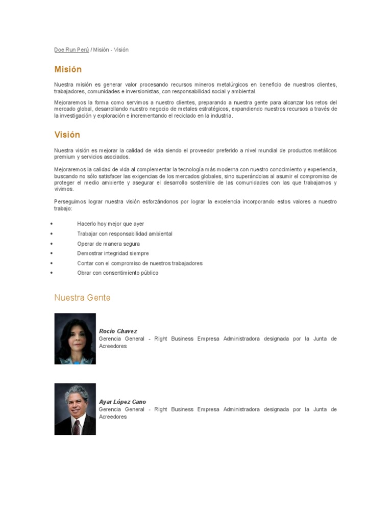 Doe Run Perú | PDF | Minería | Cobre
