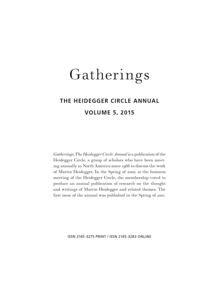 Peter Trawny, Jesús Adrián Escudero, Et. Al. - Gatherings The Heidegger ...