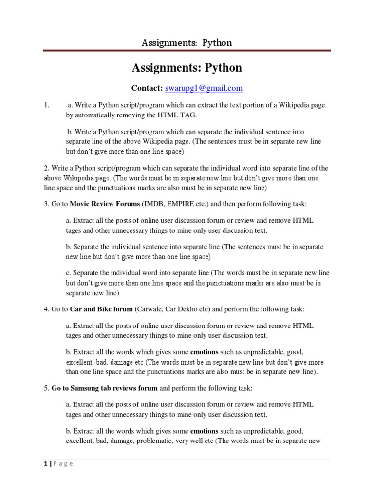 Assignments in Python | PDF | Password | Function (Mathematics)