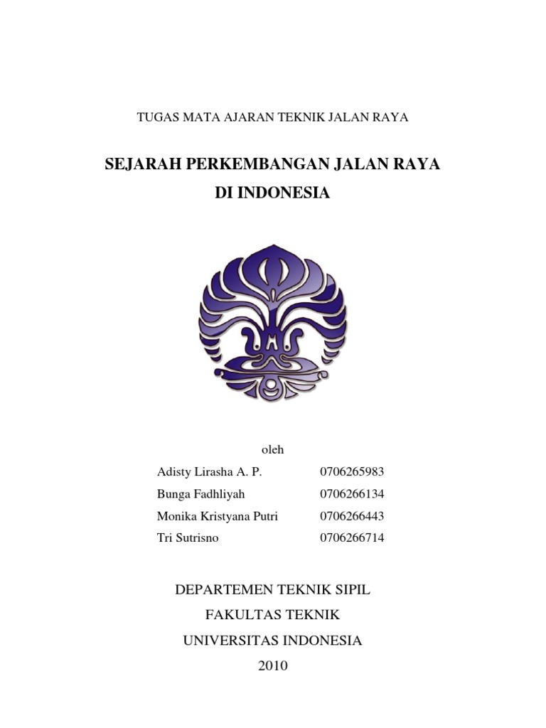 Sejarah Perkembangan Jalan Raya Di Indonesia (Dan Jalan Raya Pos) | PDF