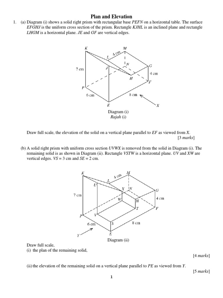 Plan and Elevation | Rectangle | Euclidean Plane Geometry