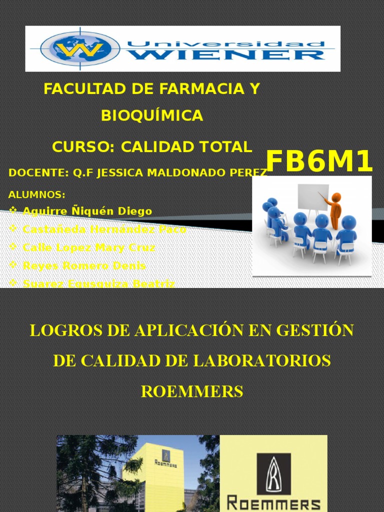 Gestion de Calidad Lab. ROEMMERS | PDF | Calidad (comercial) | Bienestar